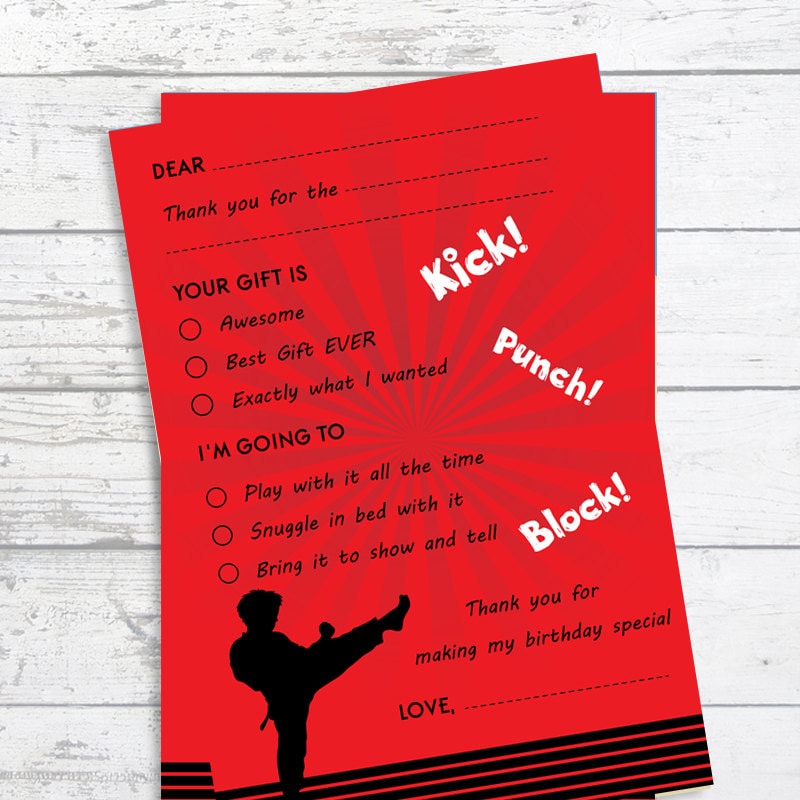 Karate Birthday Card - Etsy