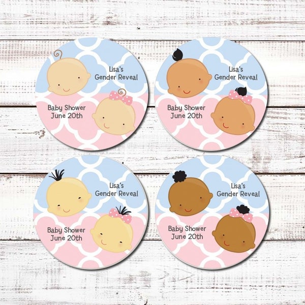 Gender Reveal Party Stickers - Etsy