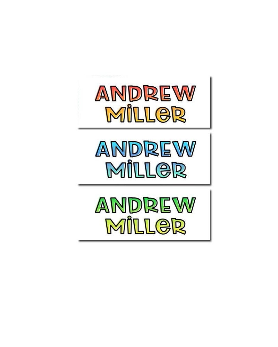 Boy Name Labels, Kid Name Labels, Name Tag Stickers, Waterproof Labels ...