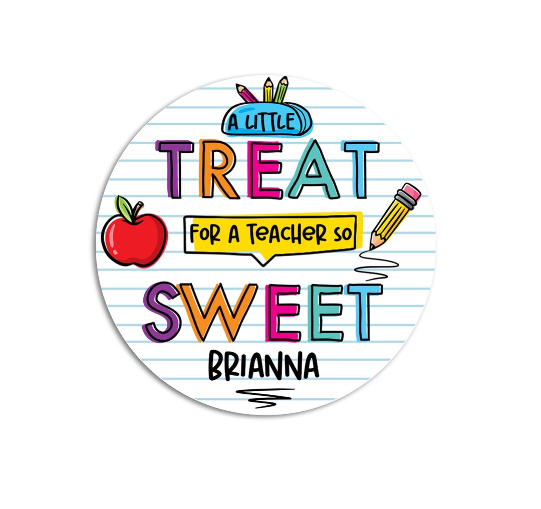 Back to School Stickers, Great School Year From Student, Sweet Treat ...