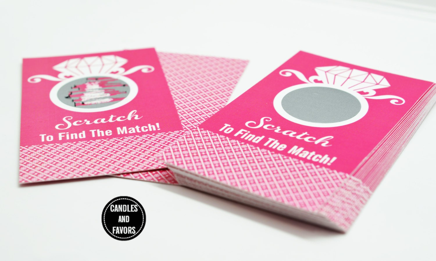 20 Pink Scratch off Cards - Bridal Shower Game - Bachelorette Party ...