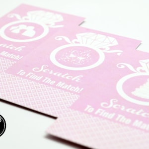 20 Blush Pink Scratch off Cards - Bridal Shower Game - Bachelorette ...