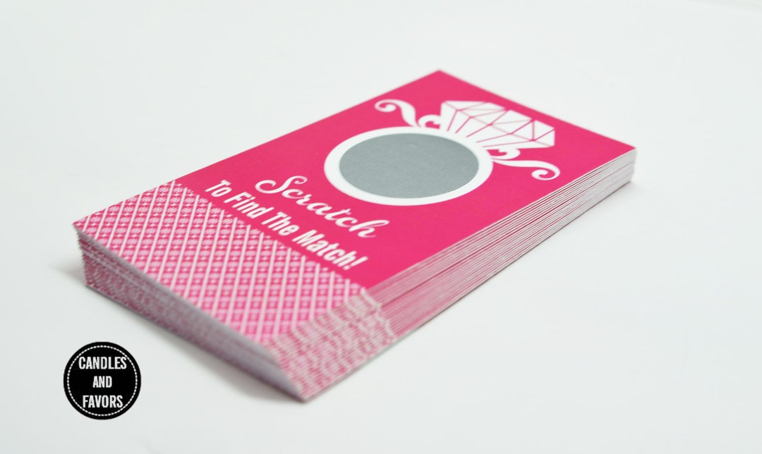 20 Pink Scratch off Cards - Bridal Shower Game - Bachelorette Party ...