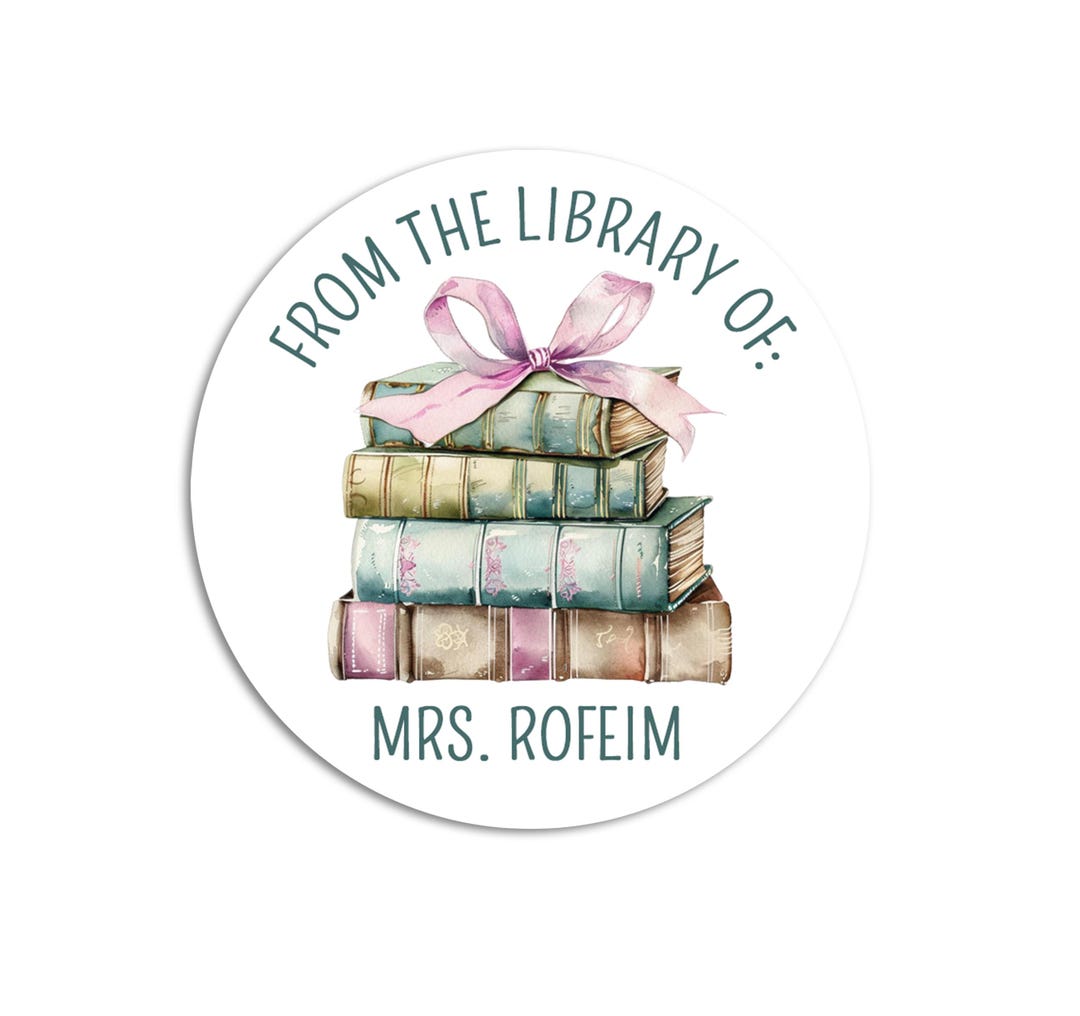 Teacher Book Labels, This Book Belongs to Stickers, Personalized Book ...
