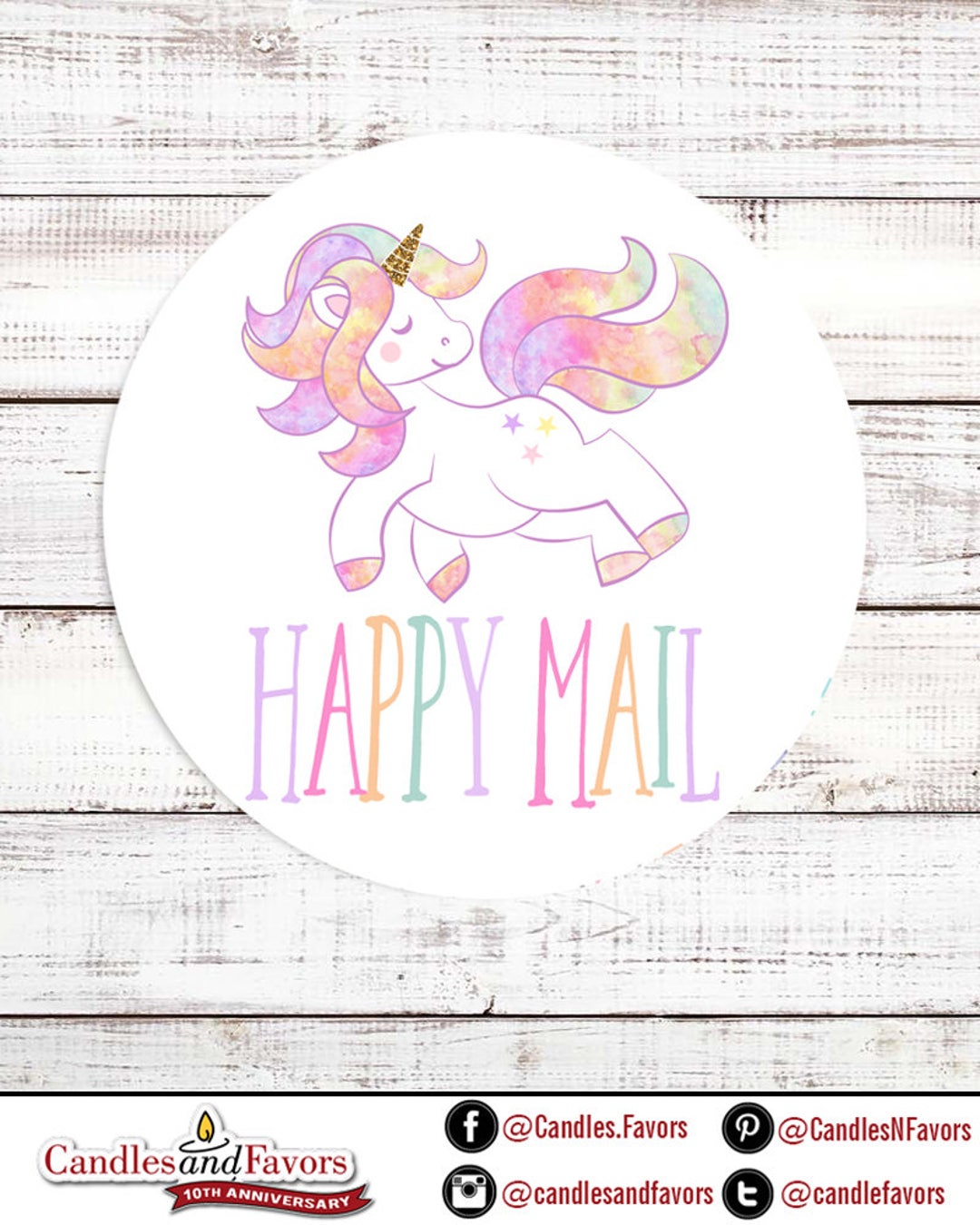 Unicorn Happy Mail - Unicorn Happy Mail Stickers - Unicorn Happy Mail ...