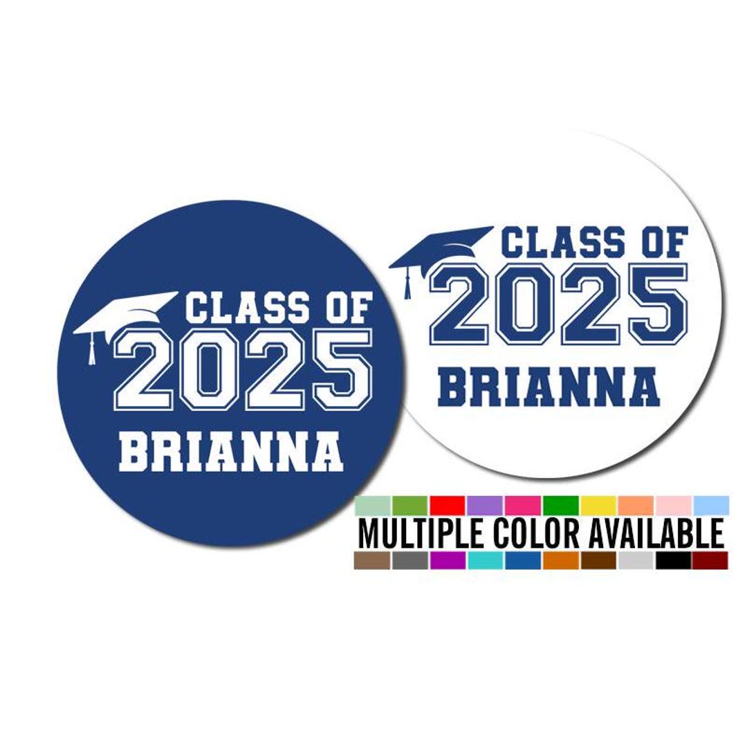 Graduation Cap Stickers Personalized, Class of 2025 Custom Graduation ...