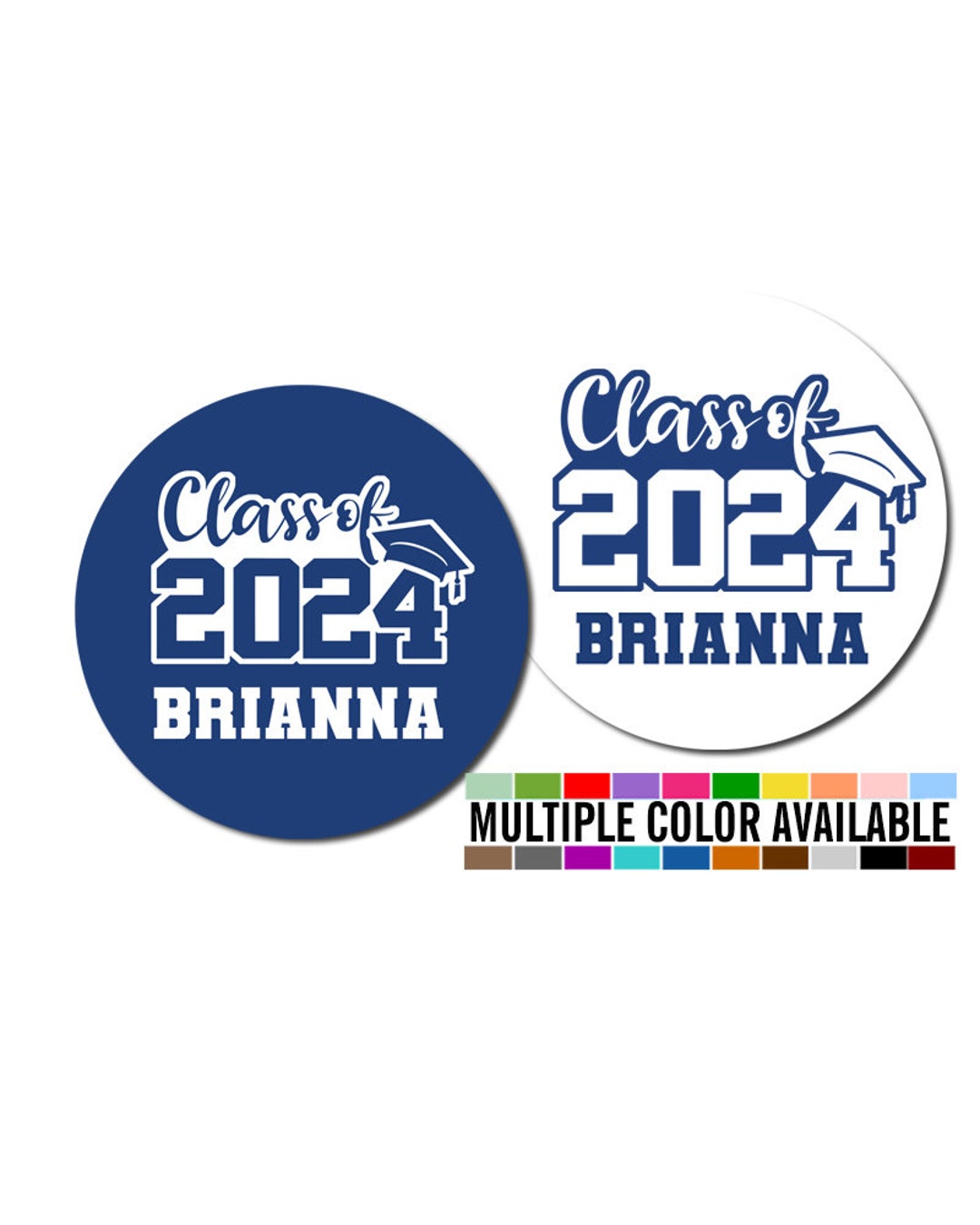Class of 2024 Graduation Stickers Personalized, Custom Graduation Party ...