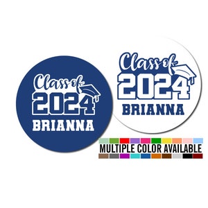 Class of 2024 Graduation Stickers Personalized, Custom Graduation Party ...