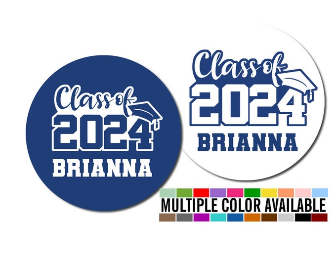 Personalized Graduation Sticker, Grad Thank You, Graduation Decoration ...