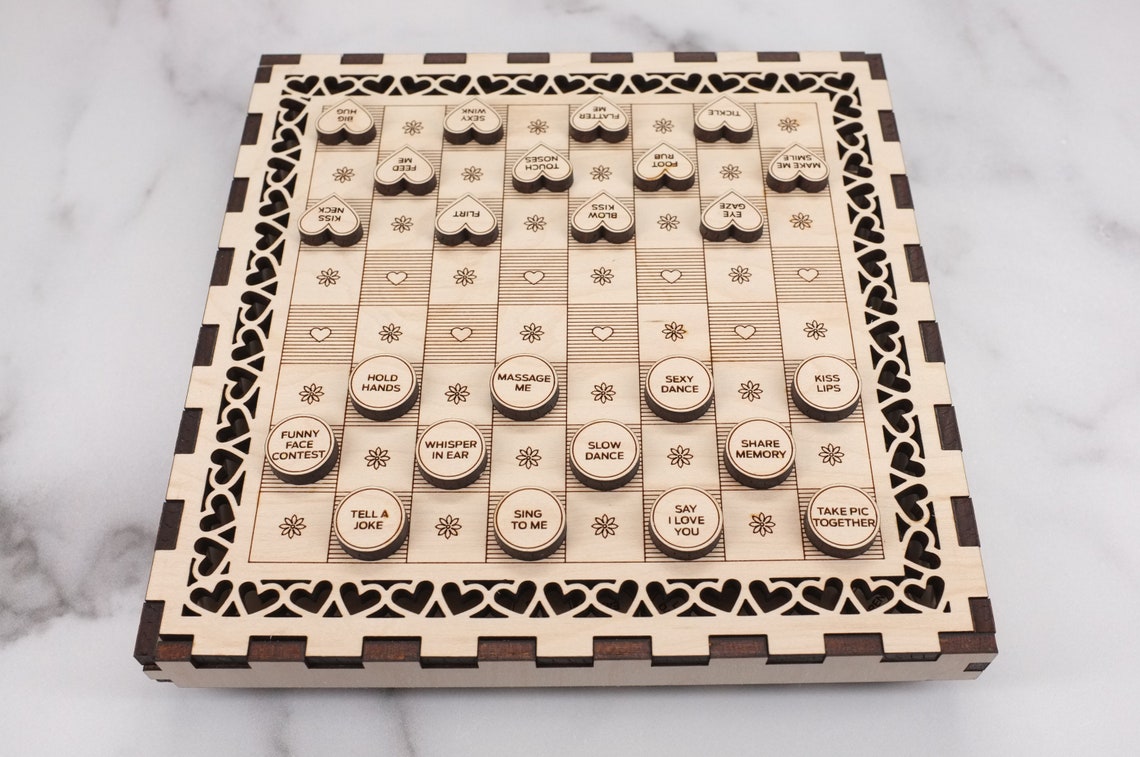 Personalized Checker Board Lovers Checkers Valentine's - Etsy