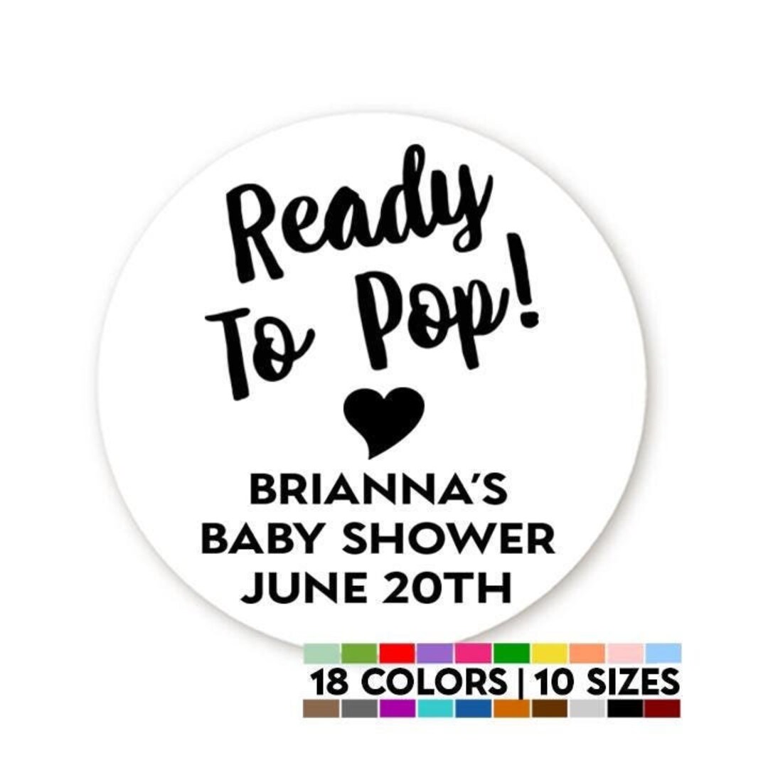 Ready to Pop Popcorn Stickers for Baby Shower, Thank You Stickers Baby ...
