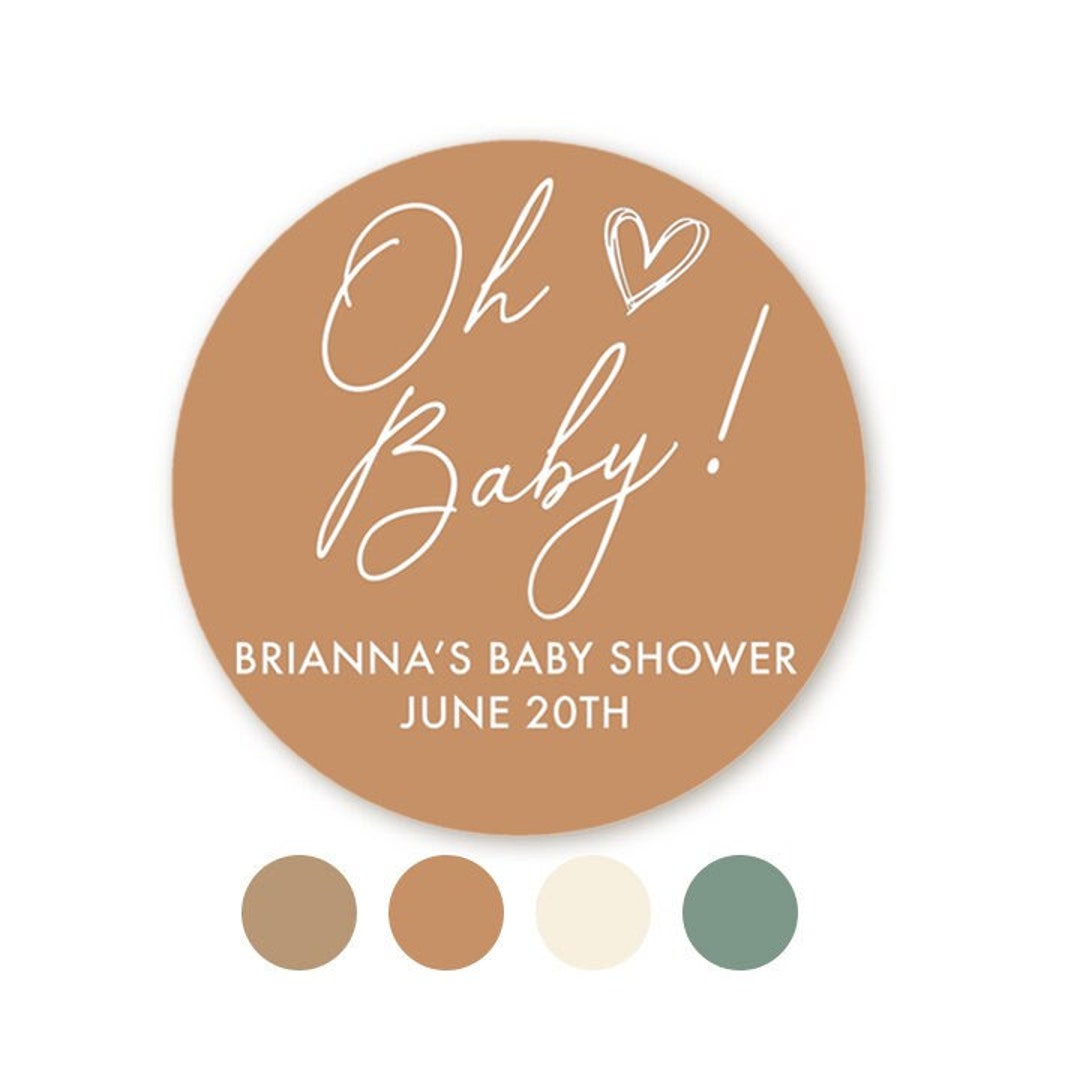 Oh Baby Thank You Stickers Baby Shower Favors, Thank You for ...