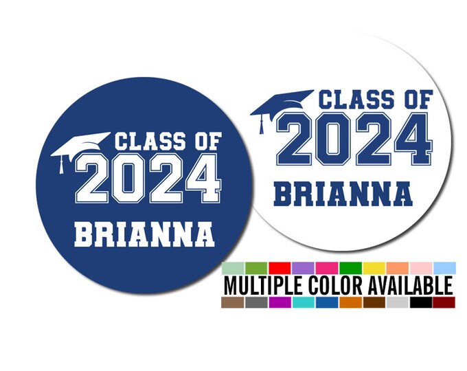 Personalized Graduation Sticker, Grad Thank You, Graduation Decoration ...