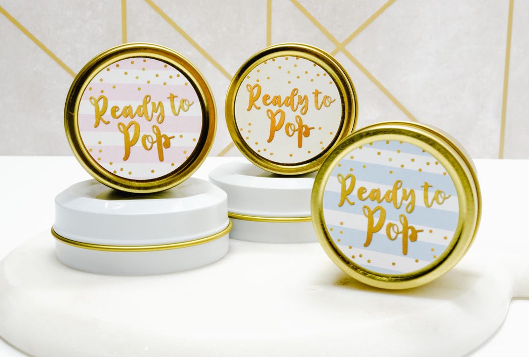 Ready to Pop Popcorn Stickers for Baby Shower, Thank You Stickers Baby ...