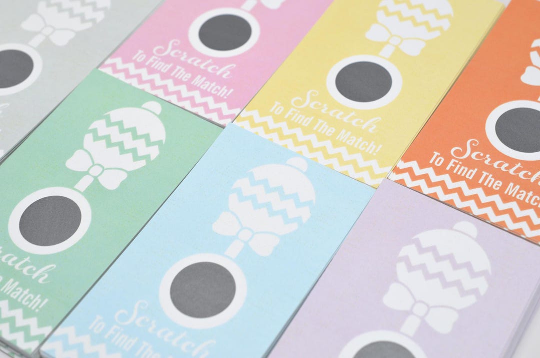 5 Extra Scratch off Cards - Baby Shower Scratch off Cards - Baby Shower ...