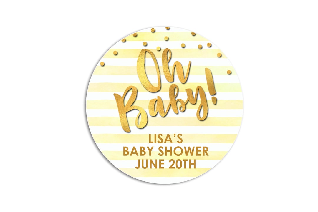 Oh Baby Thank You Stickers Baby Shower Favors, Thank You for ...