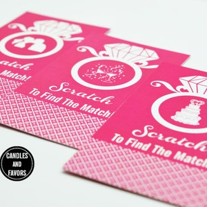20 Pink Scratch off Cards - Bridal Shower Game - Bachelorette Party ...