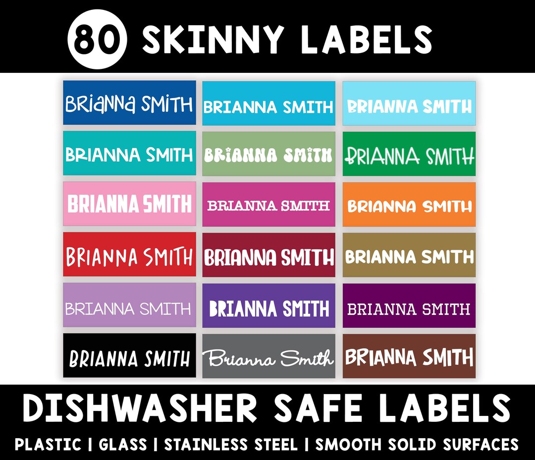 Skinny Waterproof Daycare Labels | Personalized Boy Girl School ...