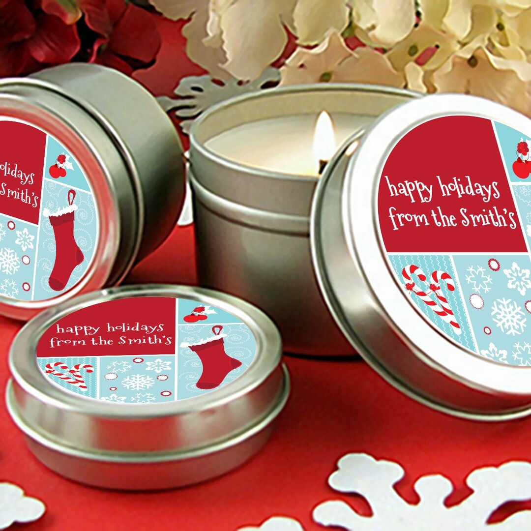 Christmas Spectacular Personalized Christmas Candle Favors Scented ...