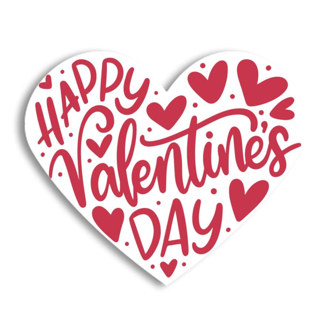 Happy Valentine's Day Stickers - Personalized Heart Shape Valentine ...