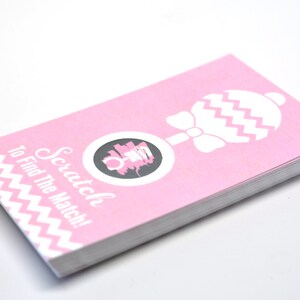 20 Pink Scratch off Cards Baby Shower Game Baby Shower Party Games - Etsy