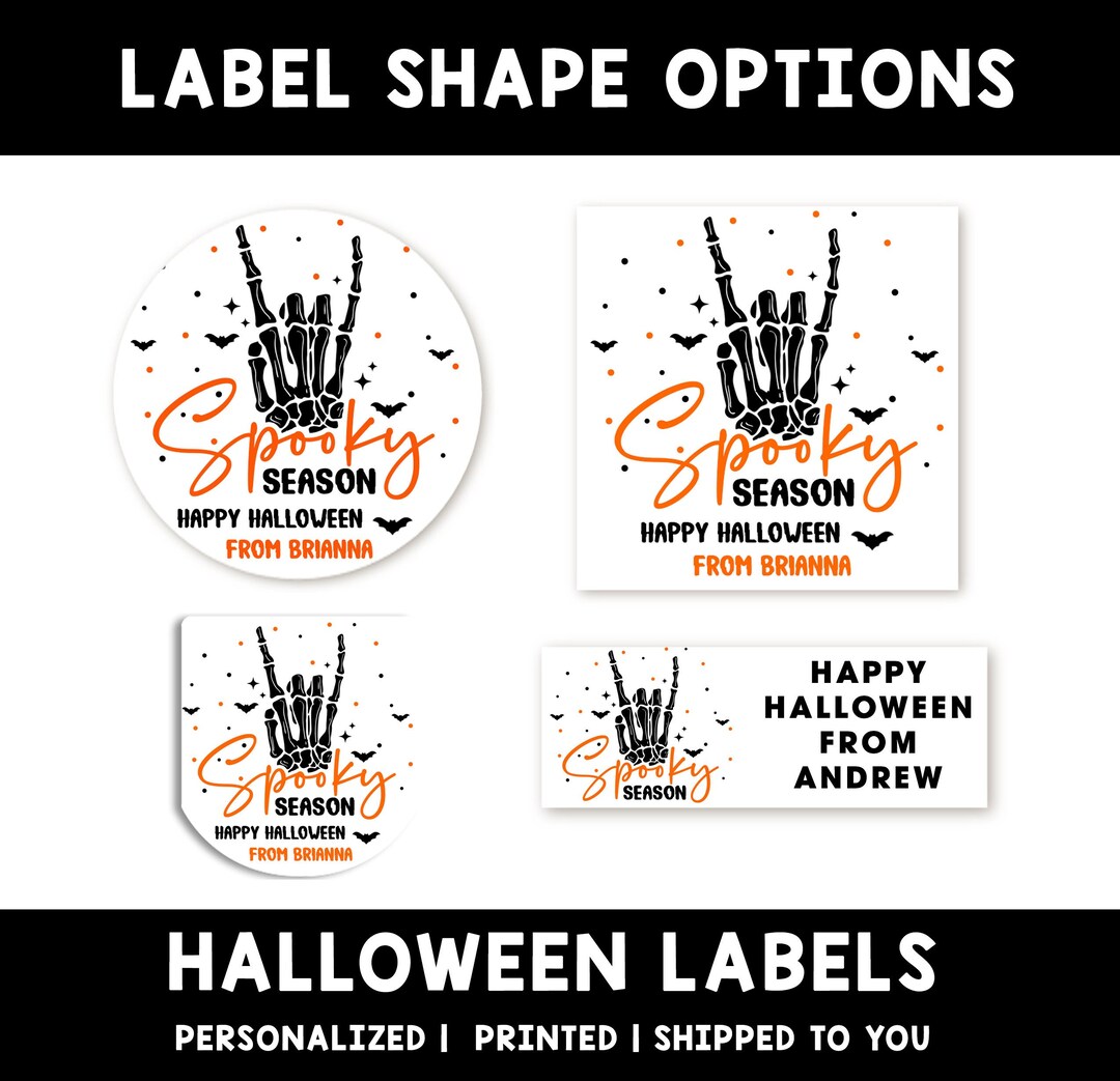 Spooky Season Personalized Halloween Sticker |custom Neon Halloween ...