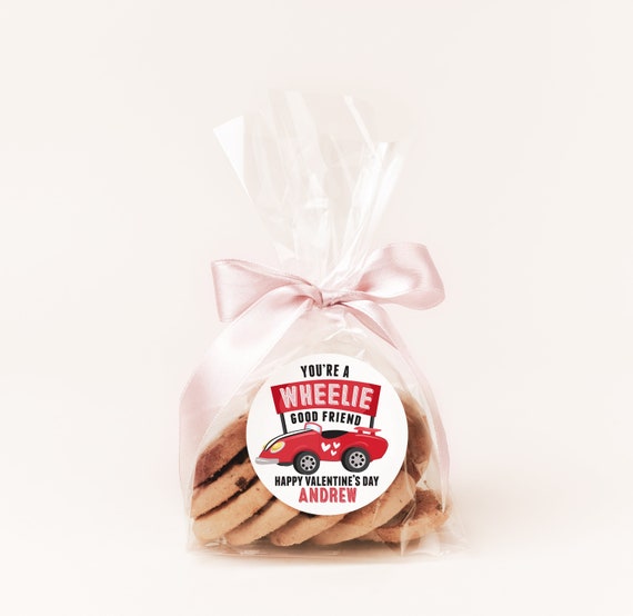 You're a wheelie good friend Valentines Day Stickers - Personalized ...