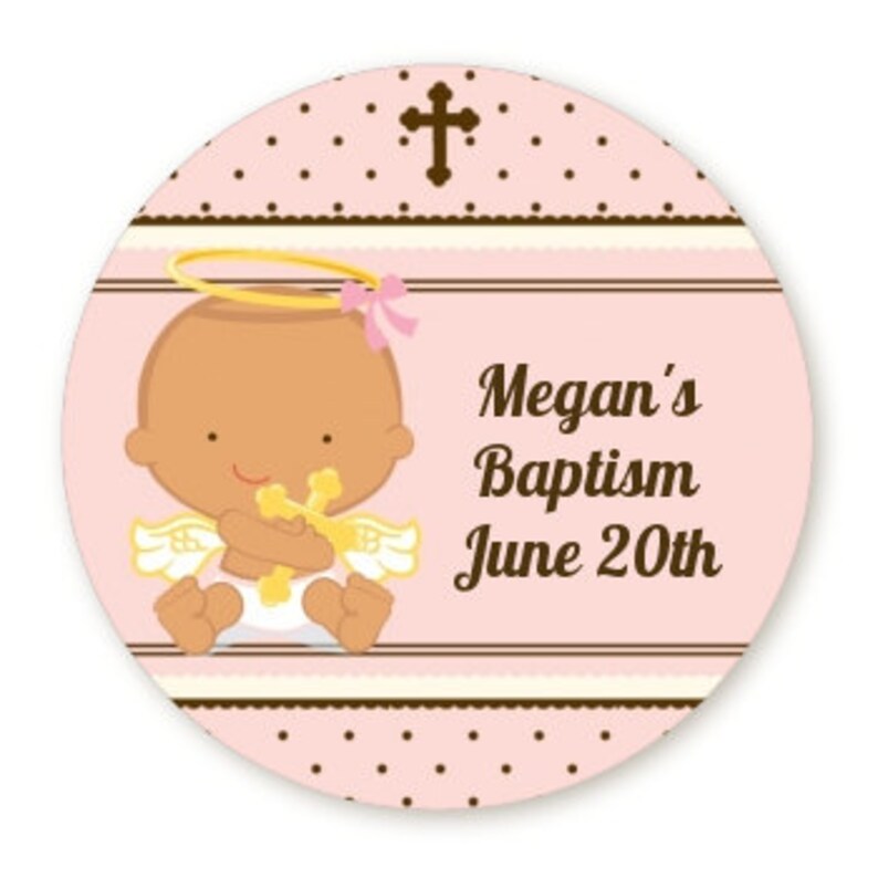 Hispanic Angel Baby Girl With Cross Personalized Circle - Etsy