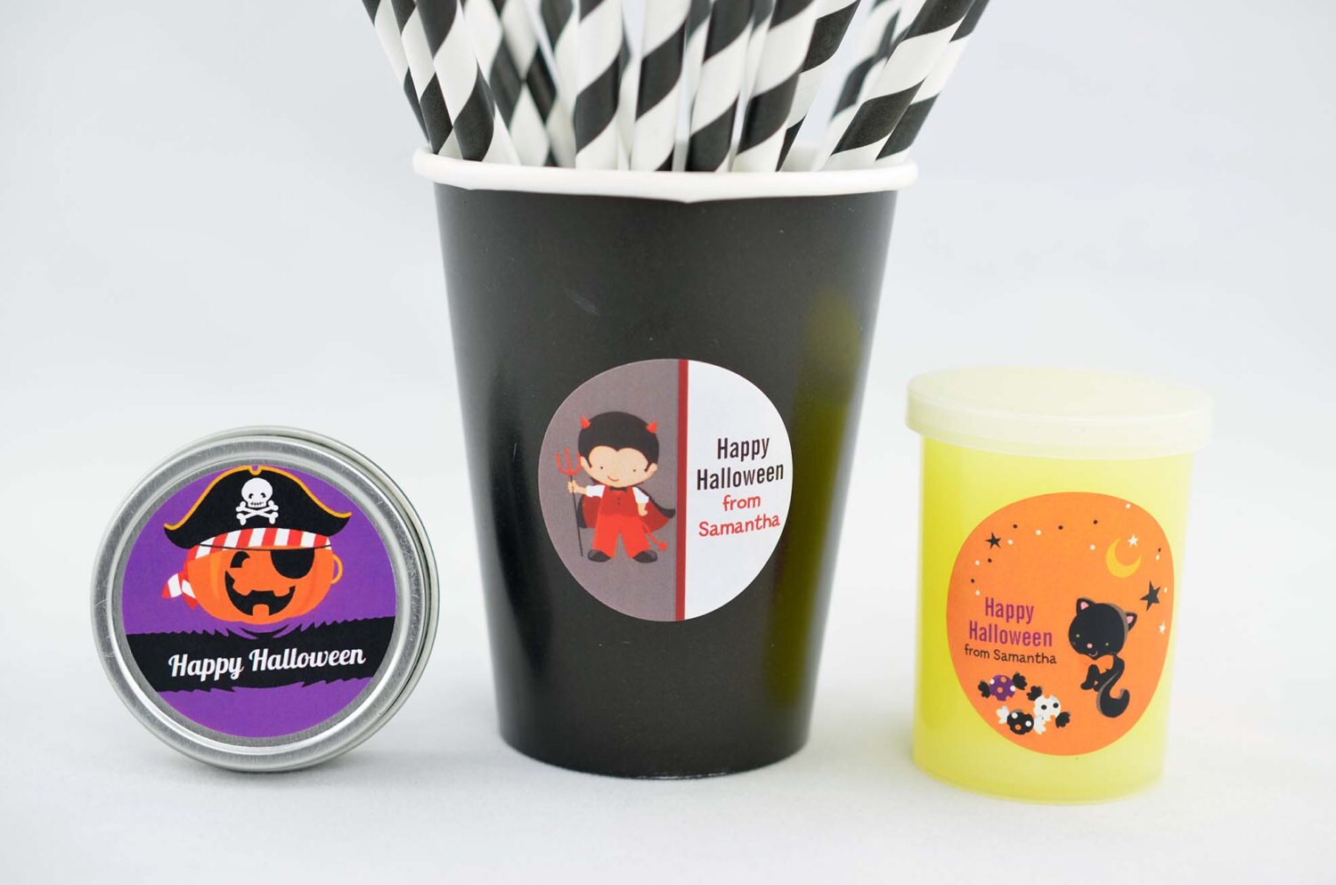 Spider Webs Personalized Round Halloween Sticker Labels | Etsy