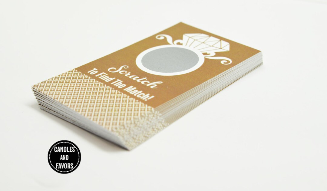 20 Cafe Latte Scratch off Cards - Bridal Shower Game - Bachelorette ...