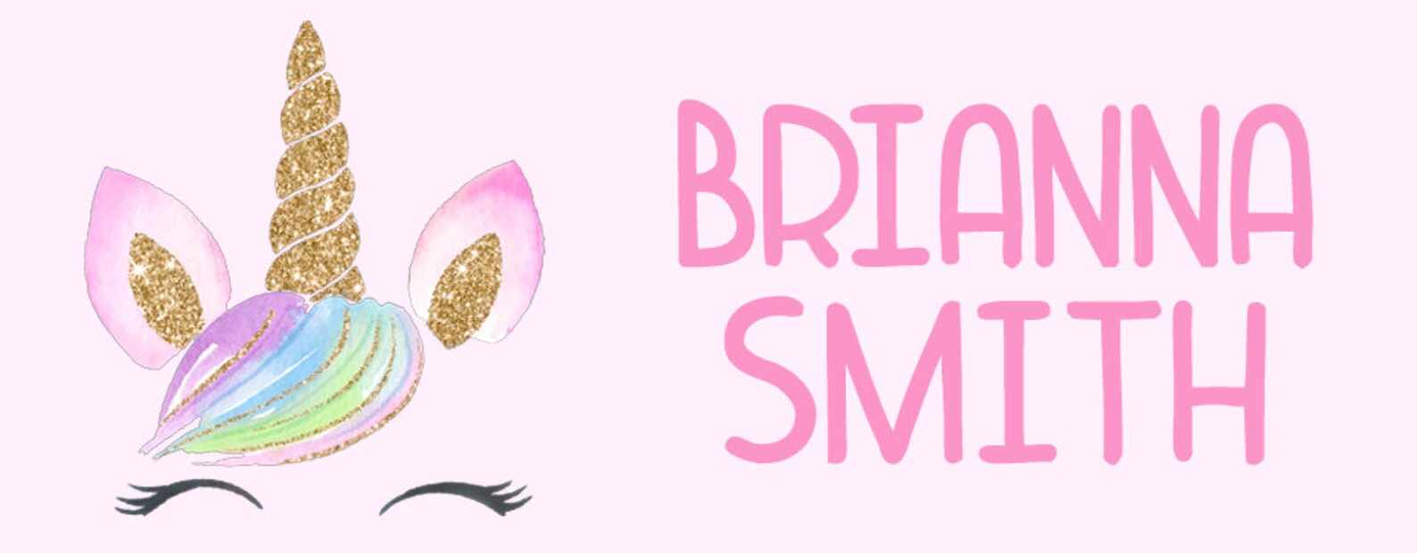 Personalized Unicorn Name Labels, Waterproof Pink Unicorn Stickers ...