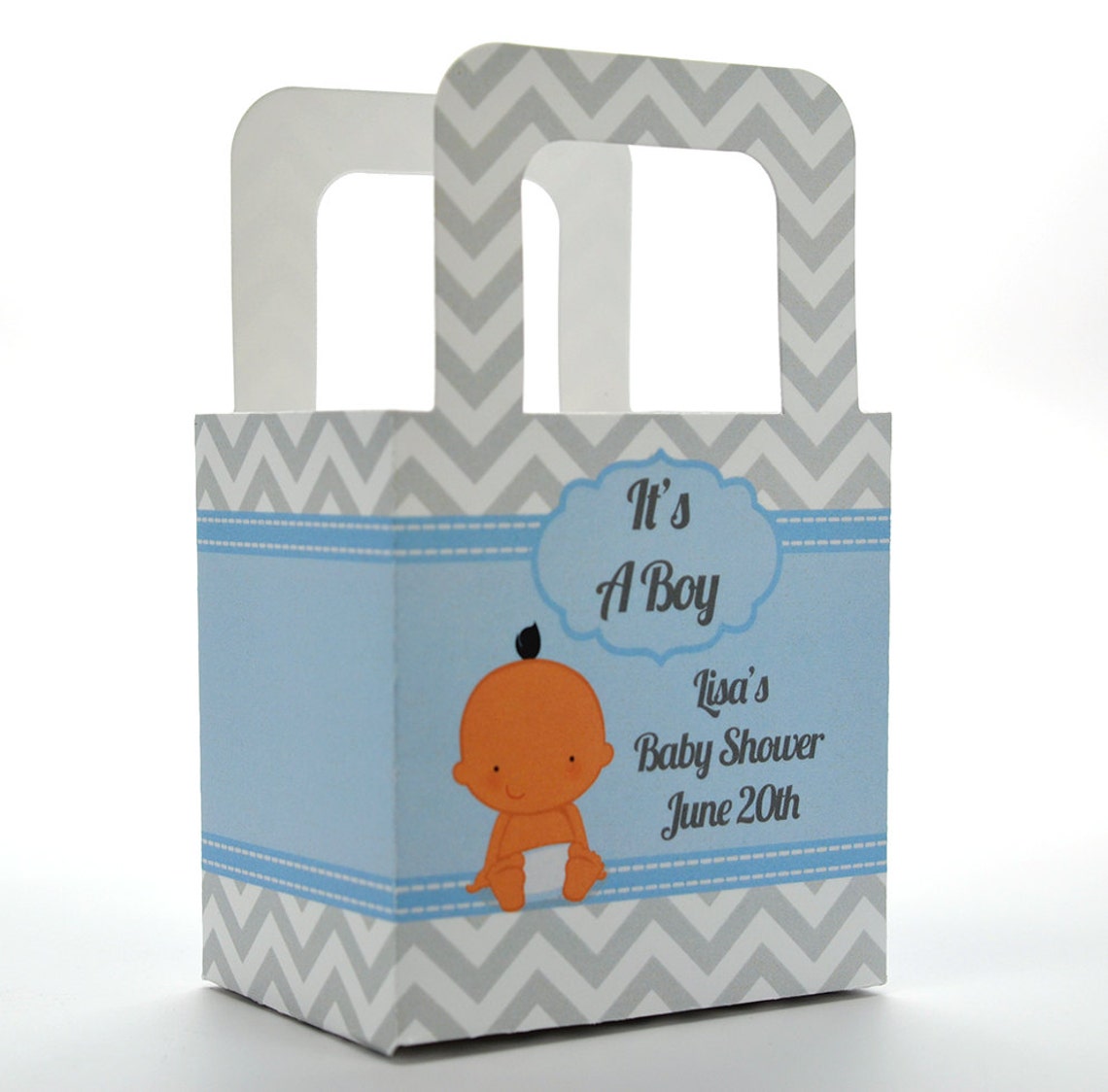 Baby Shower Favor Boxes It's A Boy Chevron - Etsy