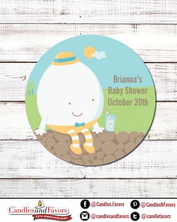 Humpty Dumpty Personalized Round Baby Shower Sticker Labels | Etsy