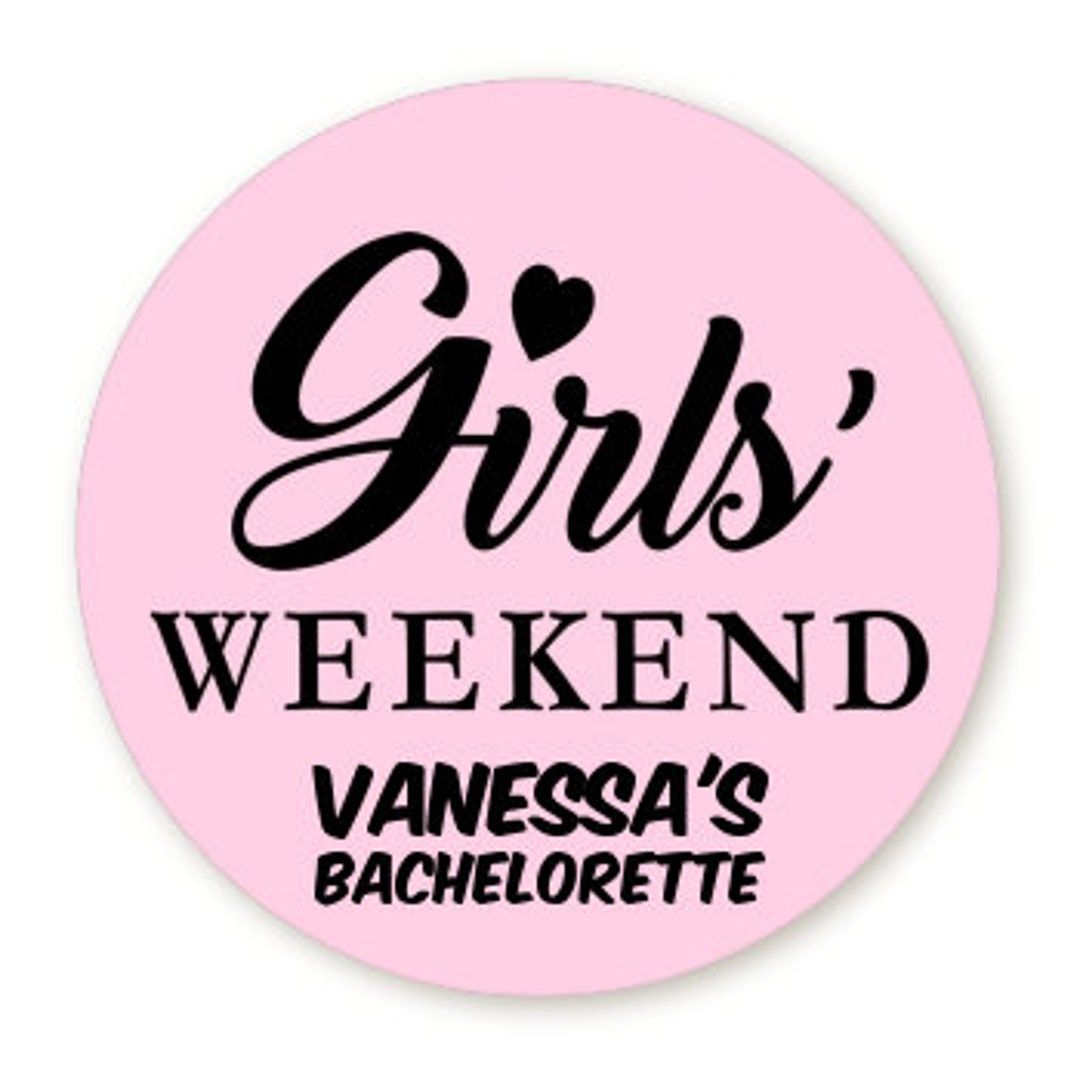 Girls Weekend Bridal Shower Stickers, Thank You Stickers, Wedding Favor ...