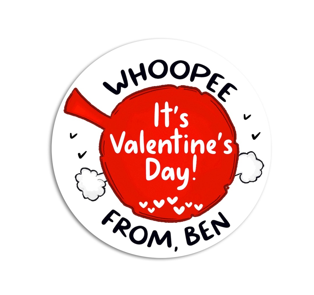 Whoopee It's Valentine's Day Favor Stickers, Whoopee Cushion Classroom ...