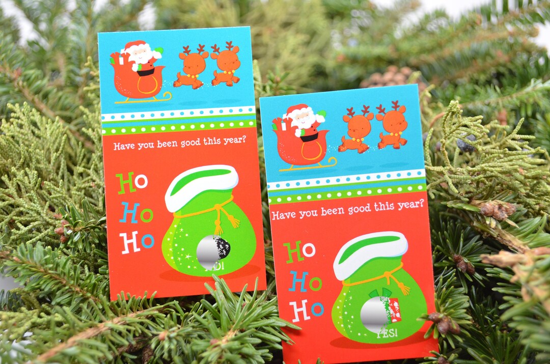 Santa and His Reindeer - Christmas Scratch off Game Pack - Holiday ...