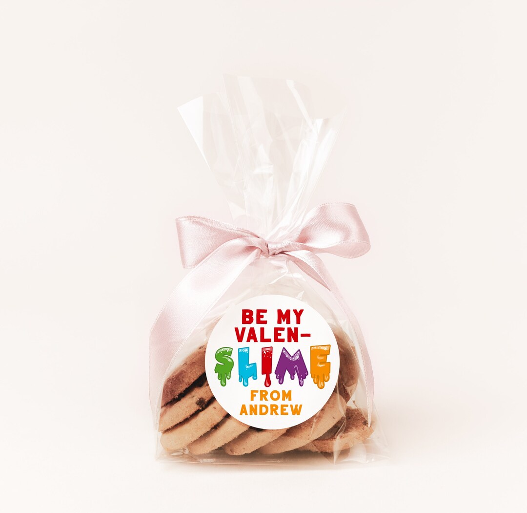 Be My Valen-slime - Slime Valentines - Personalized Valentine Round ...