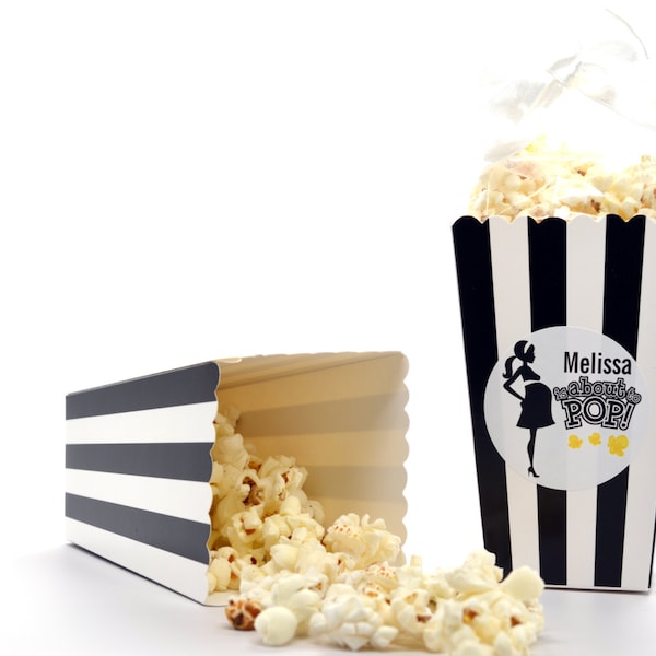 Striped Popcorn Box - Etsy