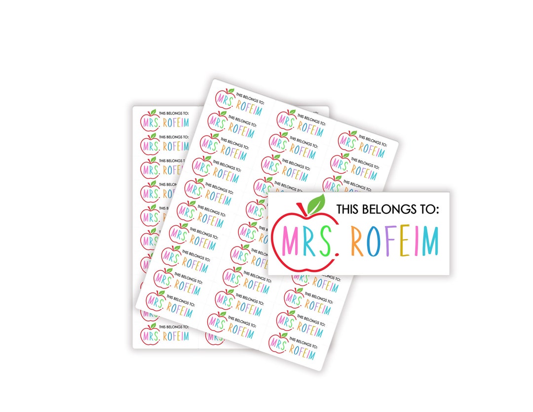 This Belongs to Teacher Stickers, Teacher Book Labels ,teacher Supplies ...