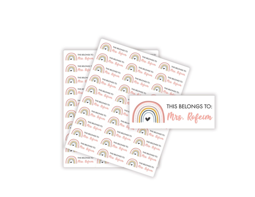 This Belongs to Teacher Stickers, Teacher Book Labels ,teacher Supplies ...