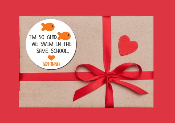 So Glad We Swim in the Same School Goldfish Personalized | Etsy