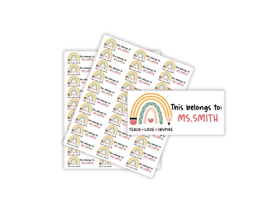 This Belongs to Teacher Stickers, Teacher Book Labels ,teacher Supplies ...