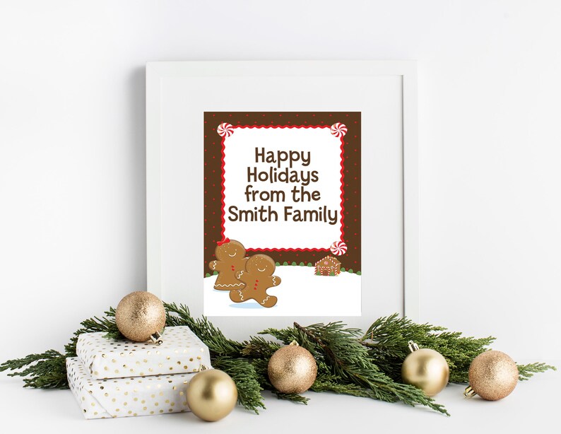 Gingerbread Return Address Labels, Personalized Holiday Address ...