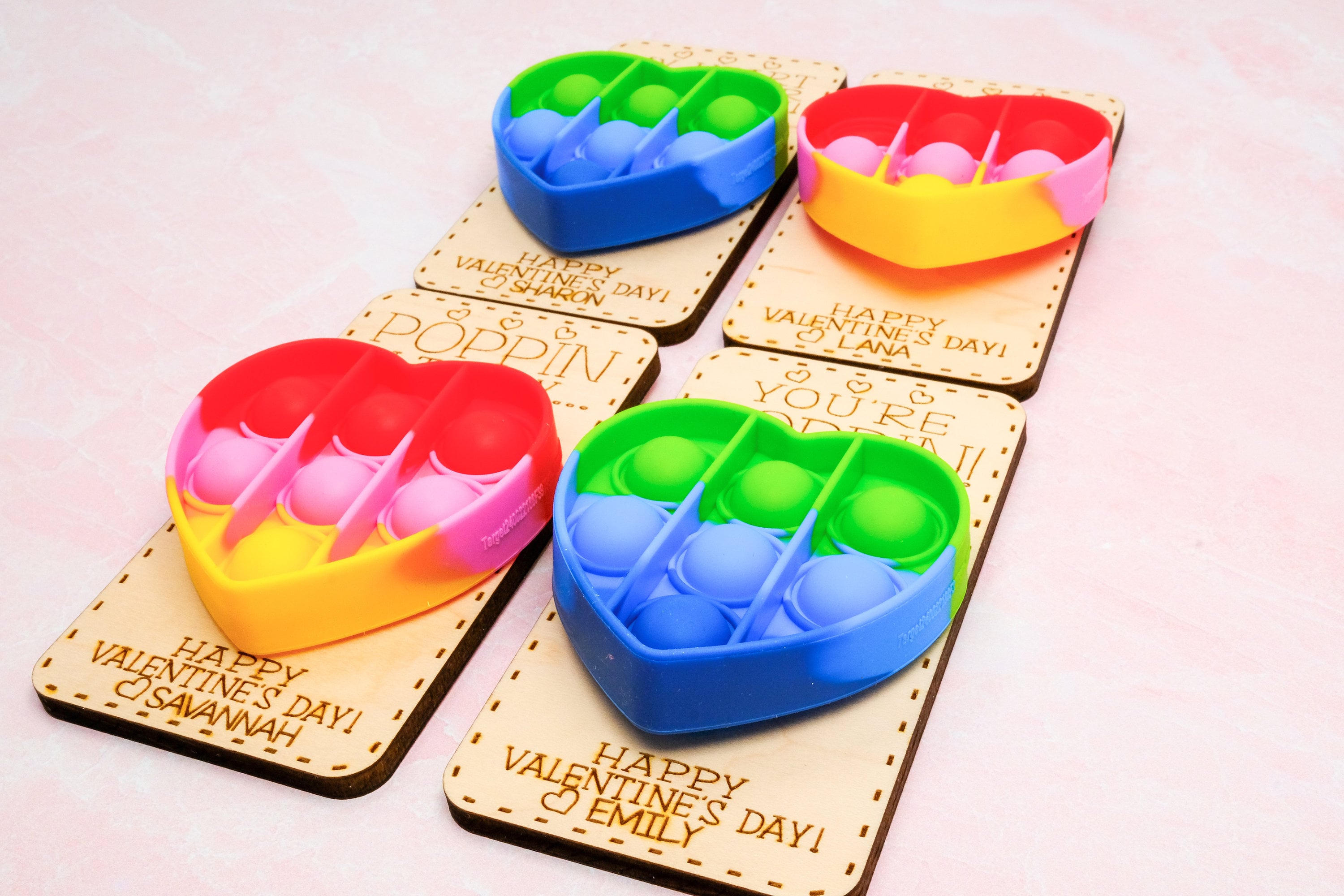 Personalized Class Valentine Pop It Cards | Candy Free Favors for ...