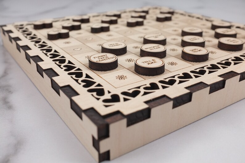 Personalized Checker Board Lovers Checkers Valentine's | Etsy