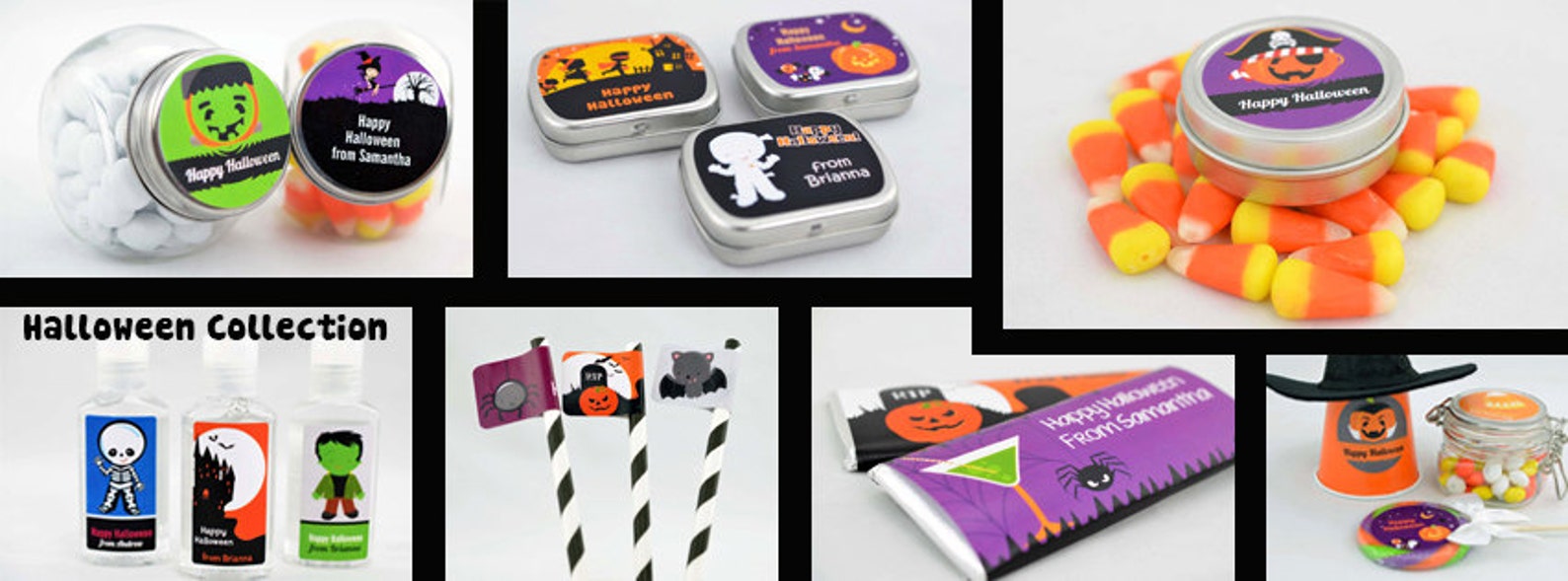 Spider Webs Personalized Round Halloween Sticker Labels | Etsy