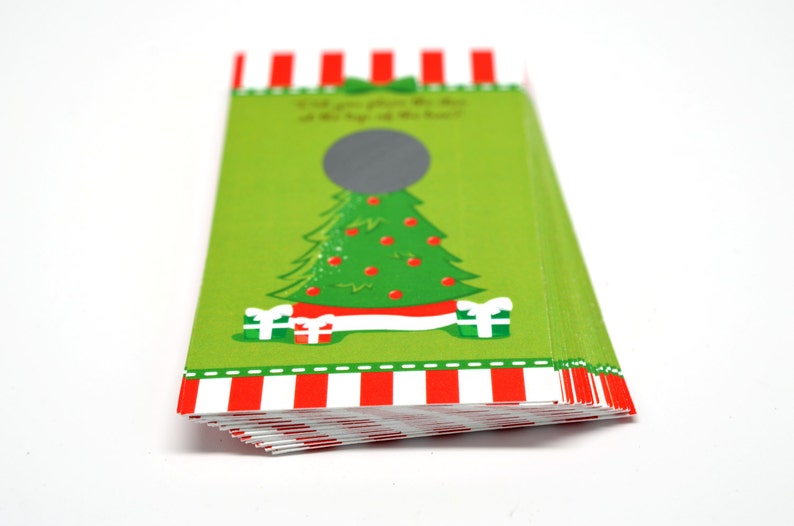 Christmas Tree Christmas Scratch off Game Pack Holiday / | Etsy