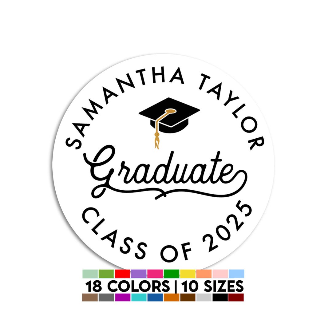 Graduate Stickers, Graduation Party Thank You Stickers, Grad Thank You ...