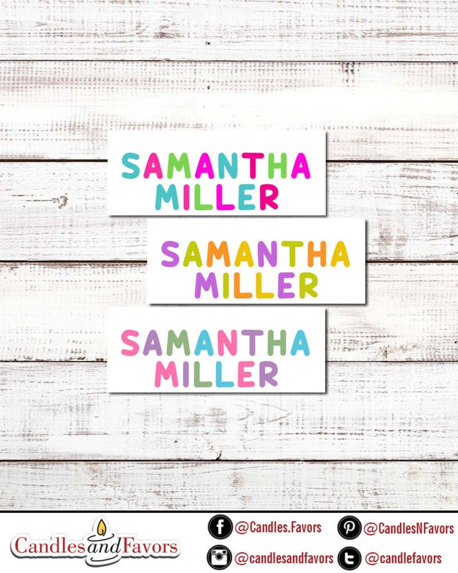 Girl Name Labels 30 Personalized Waterproof Vinyl Stickers | Etsy