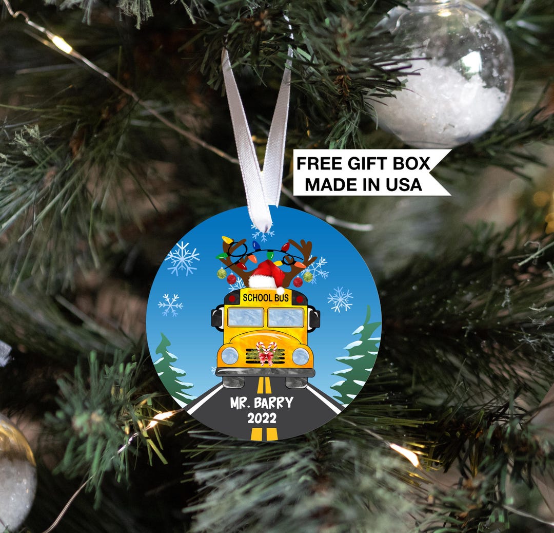 School Bus Driver Christmas Ornament, Personalized School Bus Driver ...